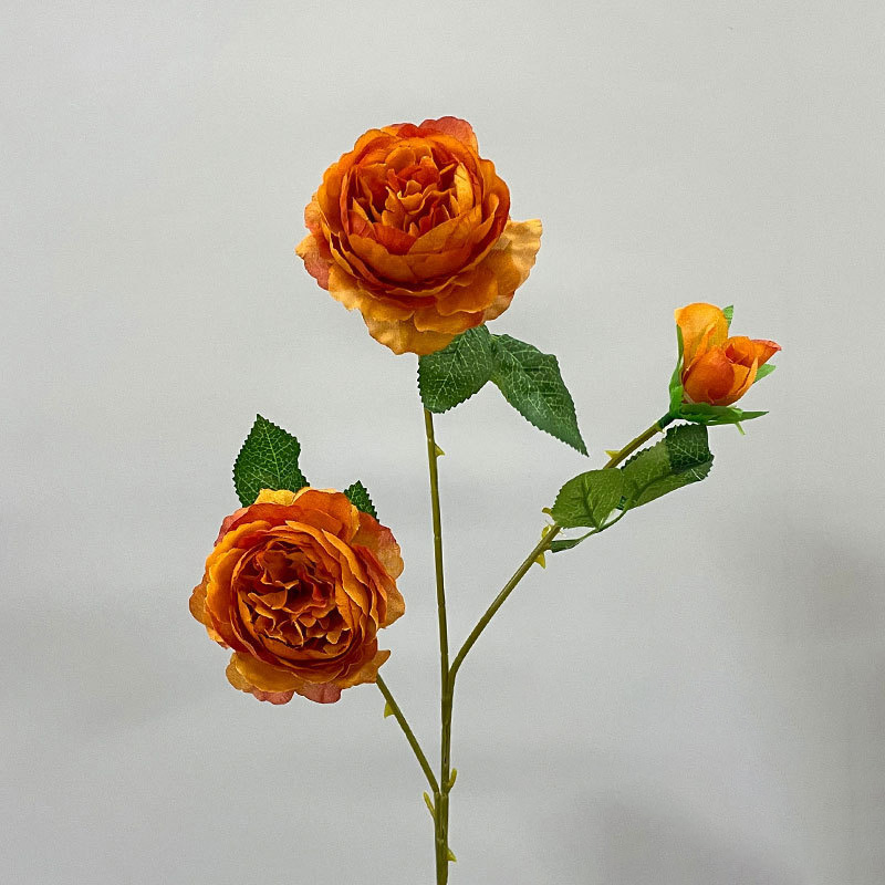 3 Heads Rose European Silk Artificial Peony Flower for Home Wedding ...