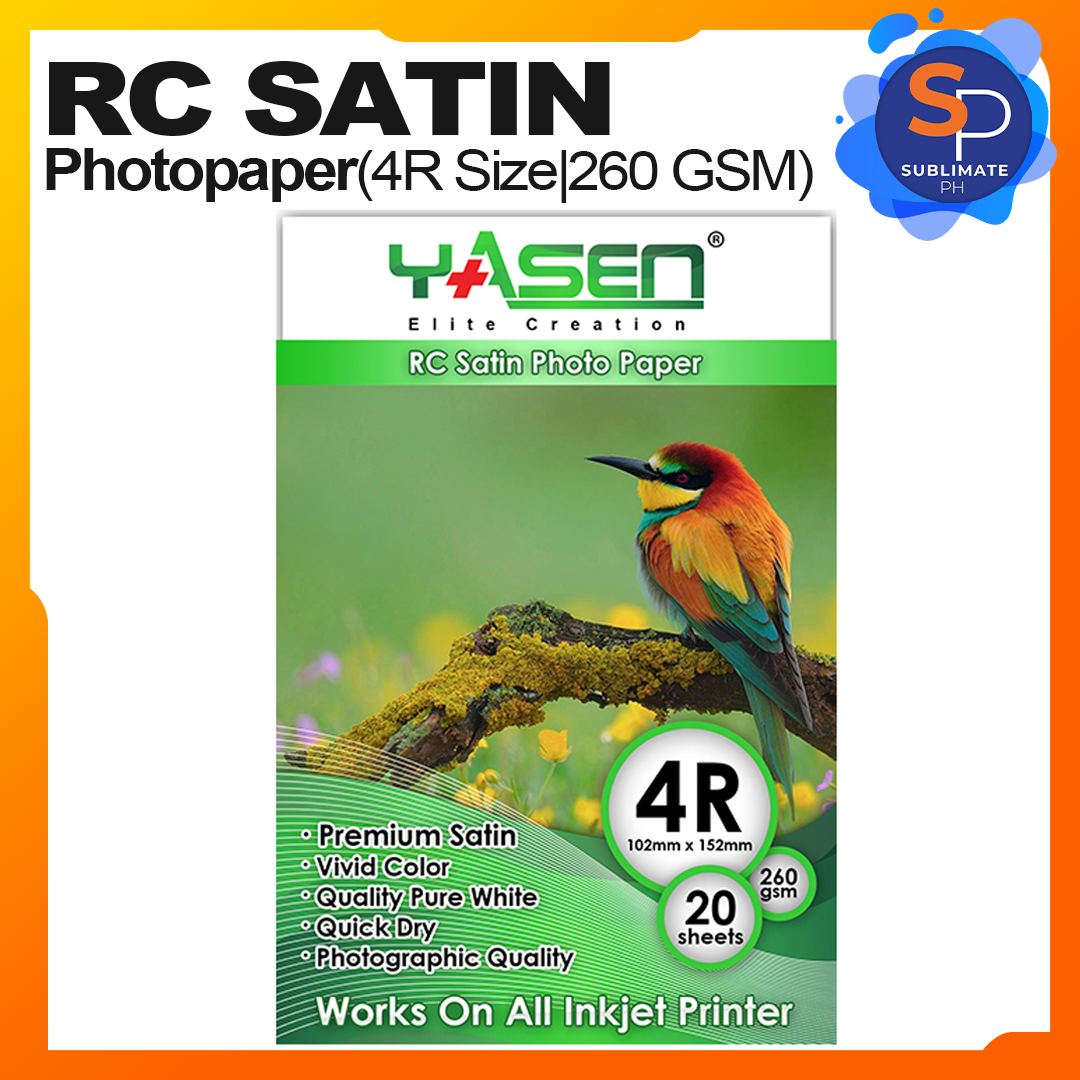 Yasen RC Satin Photo Paper A4/5R/4R/3R 260GSM 20 Sheets Premium ...
