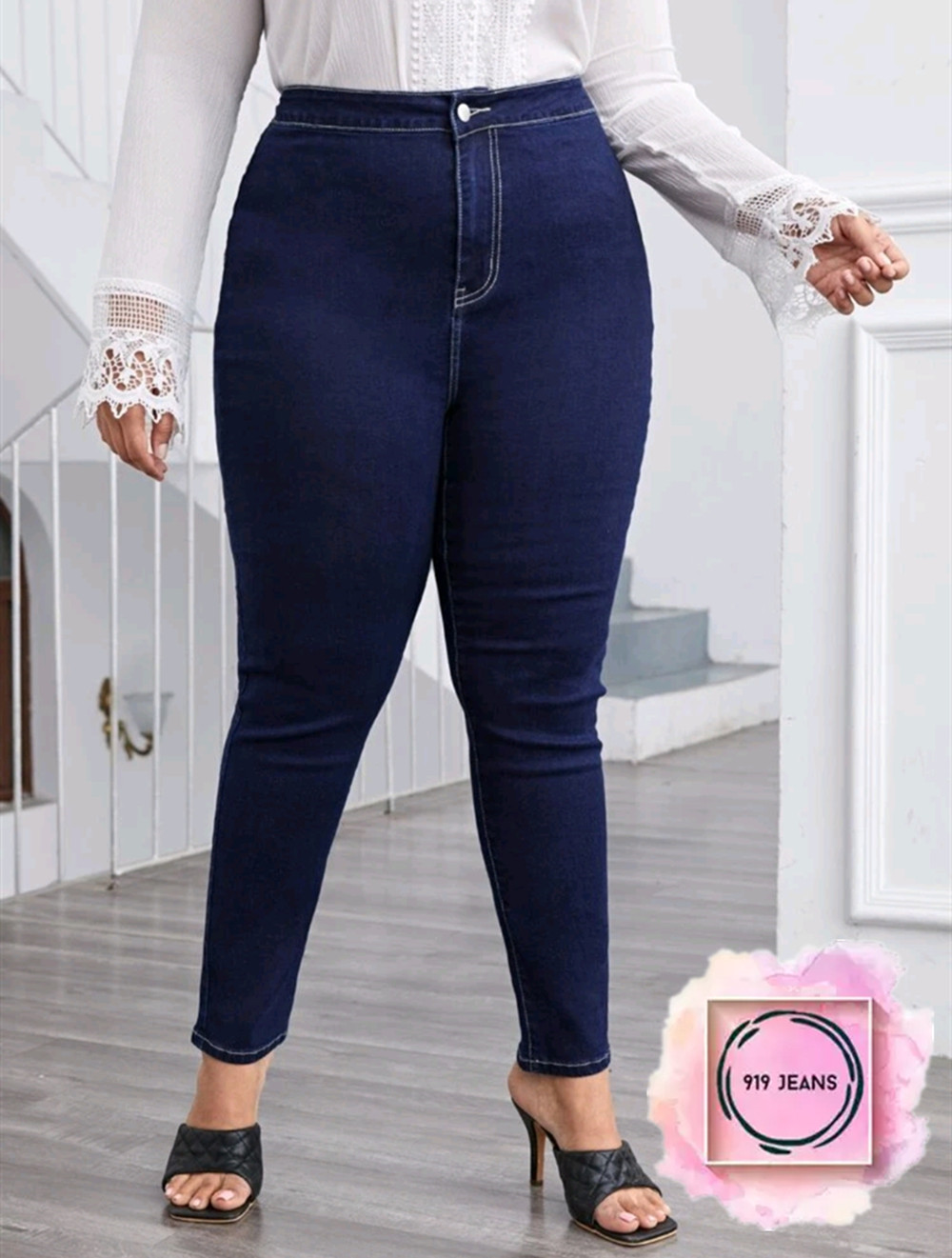 cod 919 Jeans 5 Colors Plus Size High Waist Skinny Denim Jeans For ...