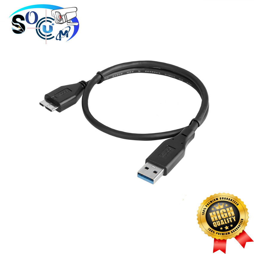 50cm High Speed USB 3.0 Male A To Micro B Data Hard Drive Disk HDD ...