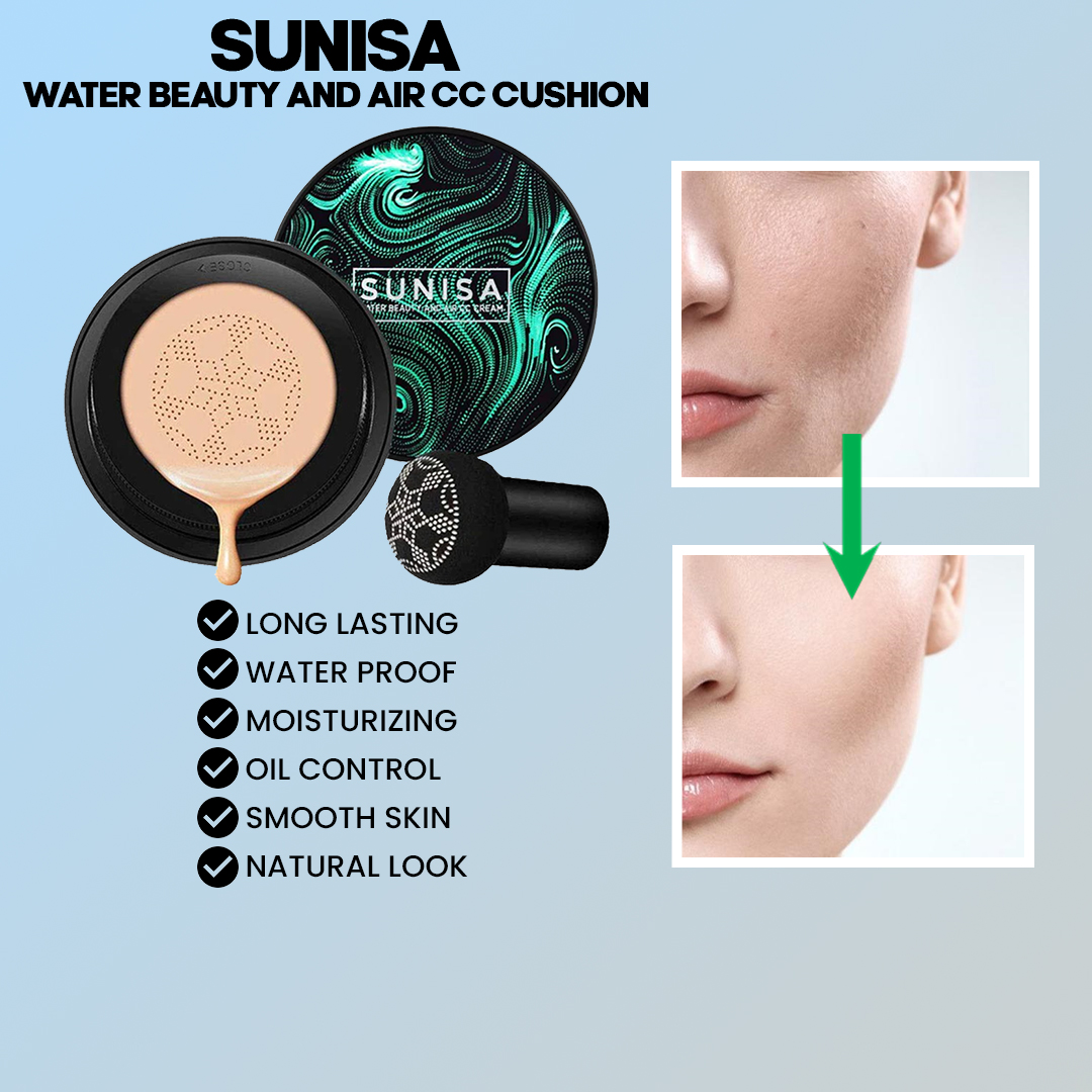 SUNISA Foundation Mushroom Head Air Cushion Waterproof BB Cream Frost ...