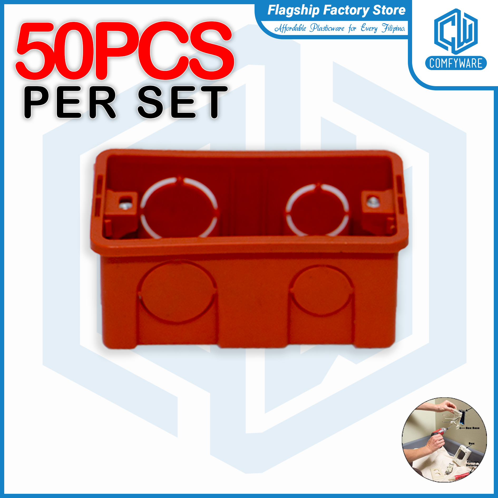 (50pcs/SET) WHOLESALE Golden Eagle PVC Plastic Electrical Utility Box ...