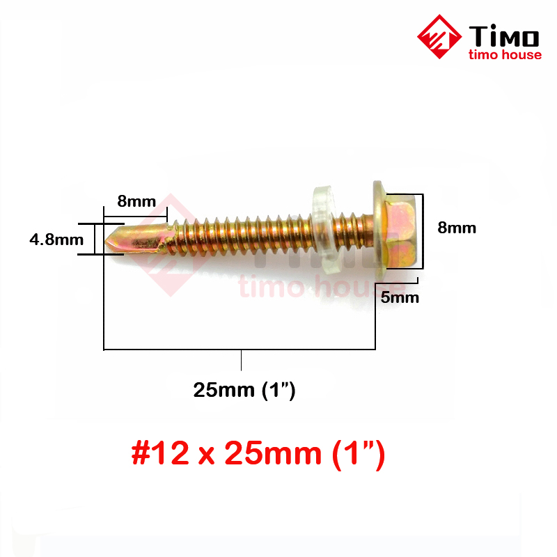 (100pcs) Tex Screw for metal for wood 1,1-1/2, 2, 2-1/2,3,4,5inch ...