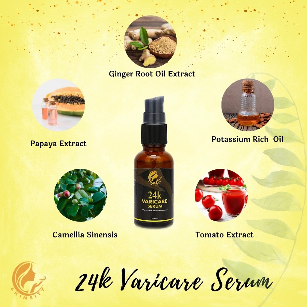 24k Varicare Anti-Varicose Veins Serum 30 mL - Treatment for Varicose ...
