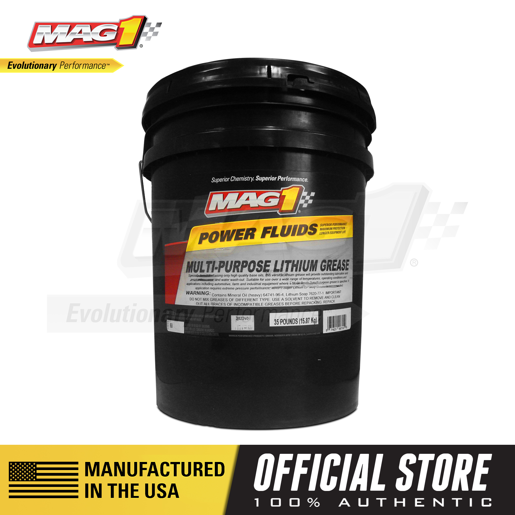 MAG 1 Multi-Purpose EP2 Lithium Grease 35lbs (15.87kg) MAG1 PN#715 ...