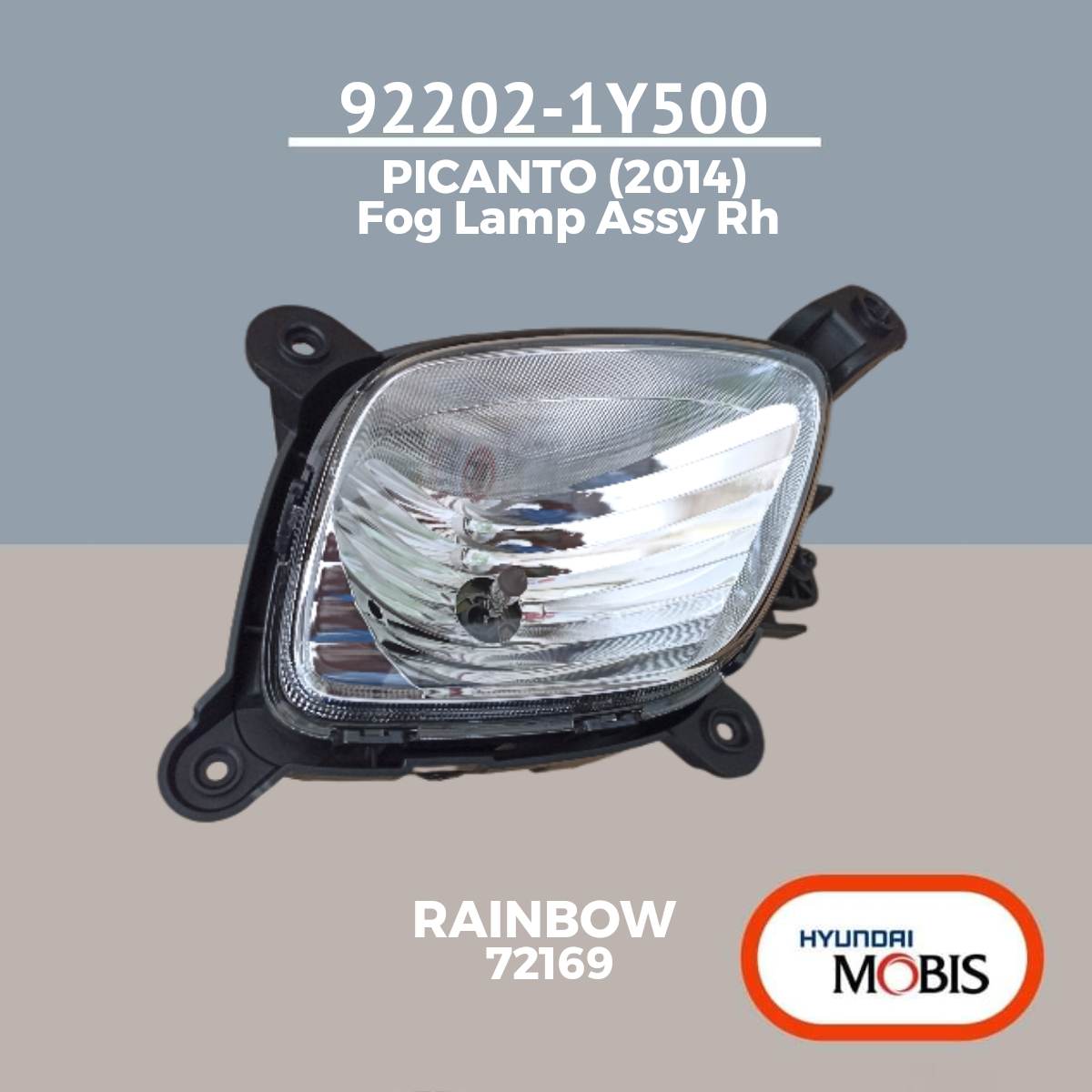 FOG LAMP ASSY- RH for KIA PICANTO(k)[MOBIS ORIGINAL]Part#92202-1Y500 ...