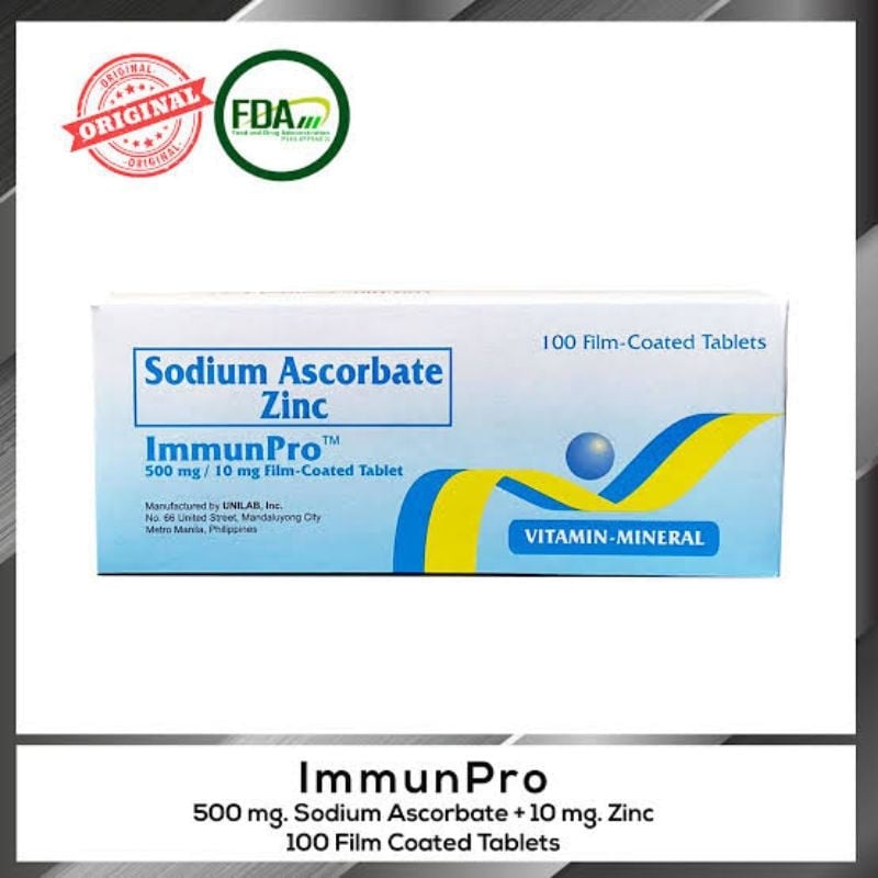 ImmunPro Vitamin C with Zinc (100pcs) | Lazada PH