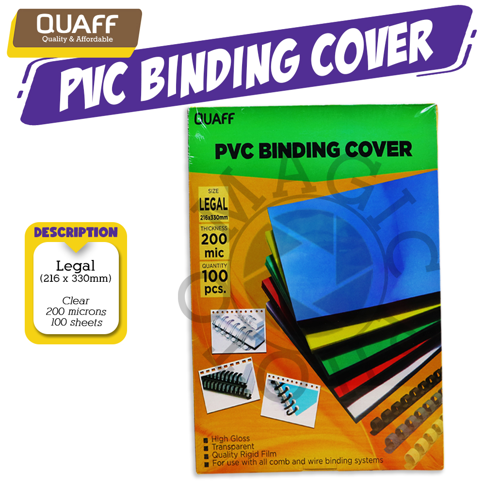 PVC Binding Cover 200micron Short | A4 | Long (100/pack) | PP Frosted ...