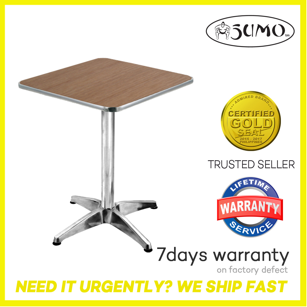 Sumo AT-60S ZEM Zembrano Top Aluminum Square Pantry Table (Brown ...