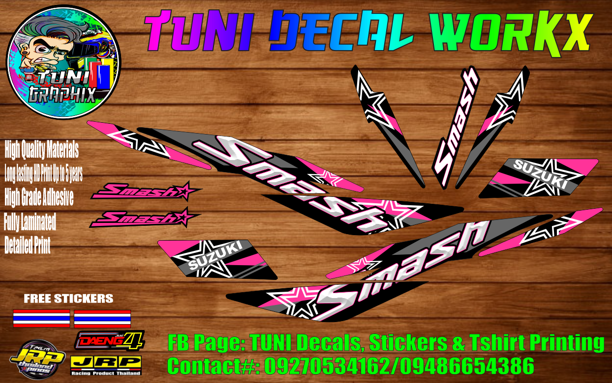 Smash 115 Stock Decal (PINK w/ freebies) | Lazada PH