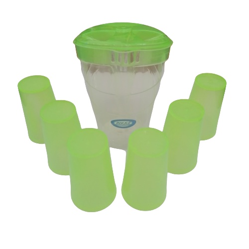 Nikko Ware Plastic Pitcher Wide Pitcher including 6 Plastic Cups With ...