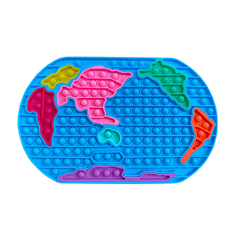2021Jumbo Fidget Toys Giant 30cm World Map Puzzle Simpe Dimple Fidgets ...