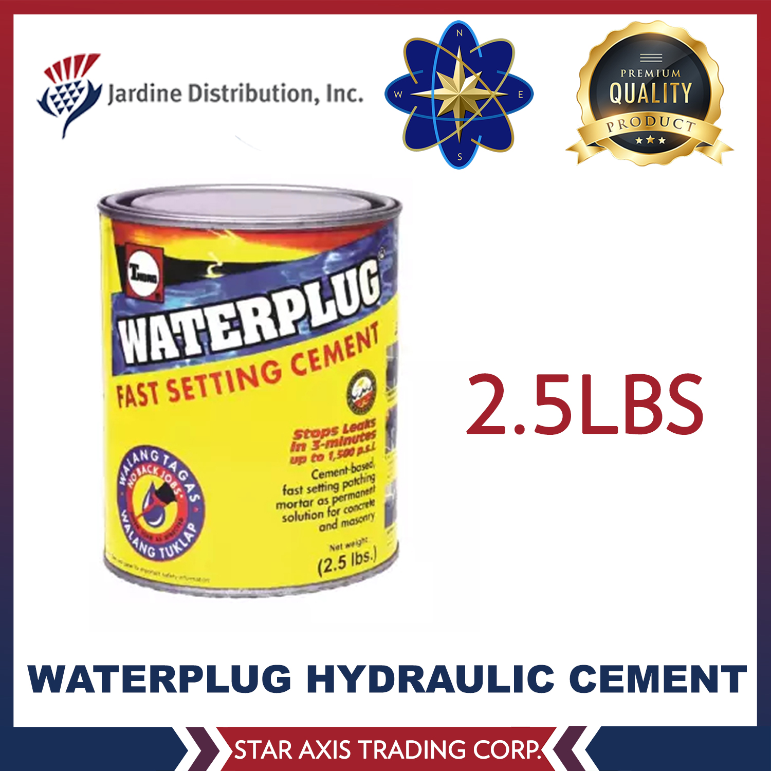 Jardine Waterplug Hydraulic Cement - 2.5 LBS/1 Liter Can | Lazada PH
