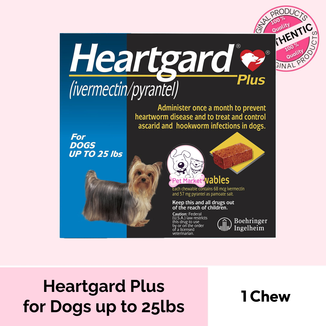 Heartgard Plus up to 25lbs (up to 11kg) 1 Chewable Tablets | Lazada PH