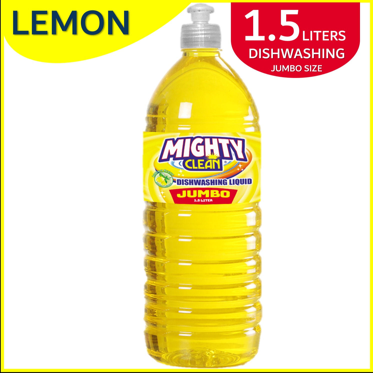 Mighty Clean Dishwashing Liquid Lemon - (DWL Yellow) 1.5 LITERS | Lazada PH