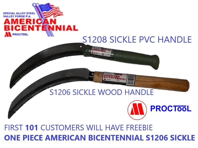 AMERICAN BICENTENNIAL SICKLE S1208 PVC HANDLE GARDEN TOOLS | Lazada PH