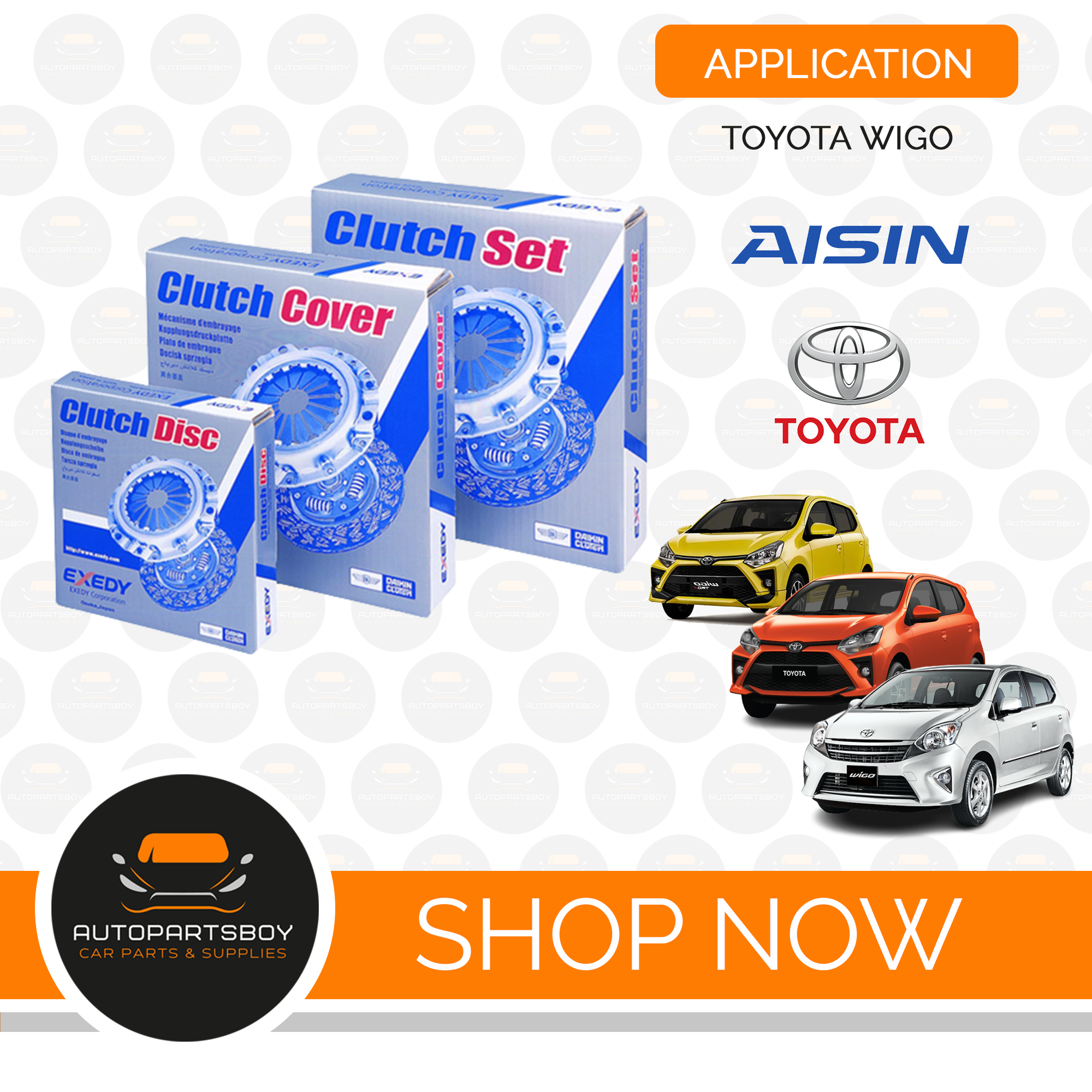 EXEDY CLUTCH KIT FOR TOYOTA WIGO (CLUTCH DISC + PRESSURE PLATE ...