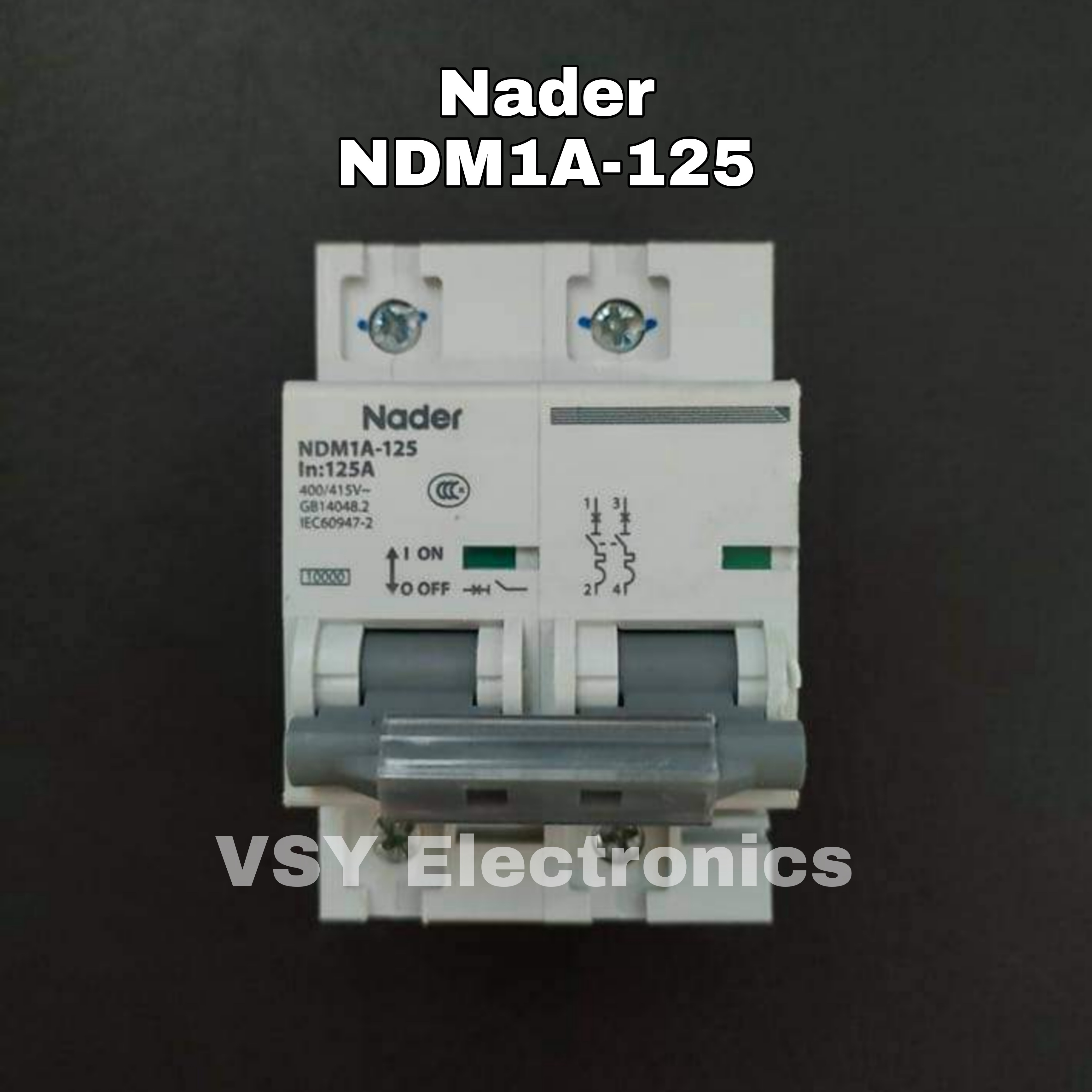 Orig Nader NDM1A-125 125A MCB AC circuit breaker 2 Pole Electrical ...