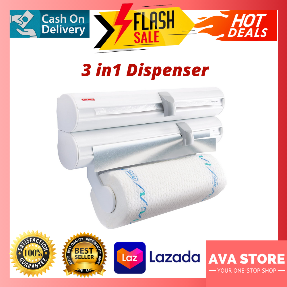 AVA 3 in 1 Kitchen Triple Paper Dispenser paper towel dispenser 3 in 1 ...
