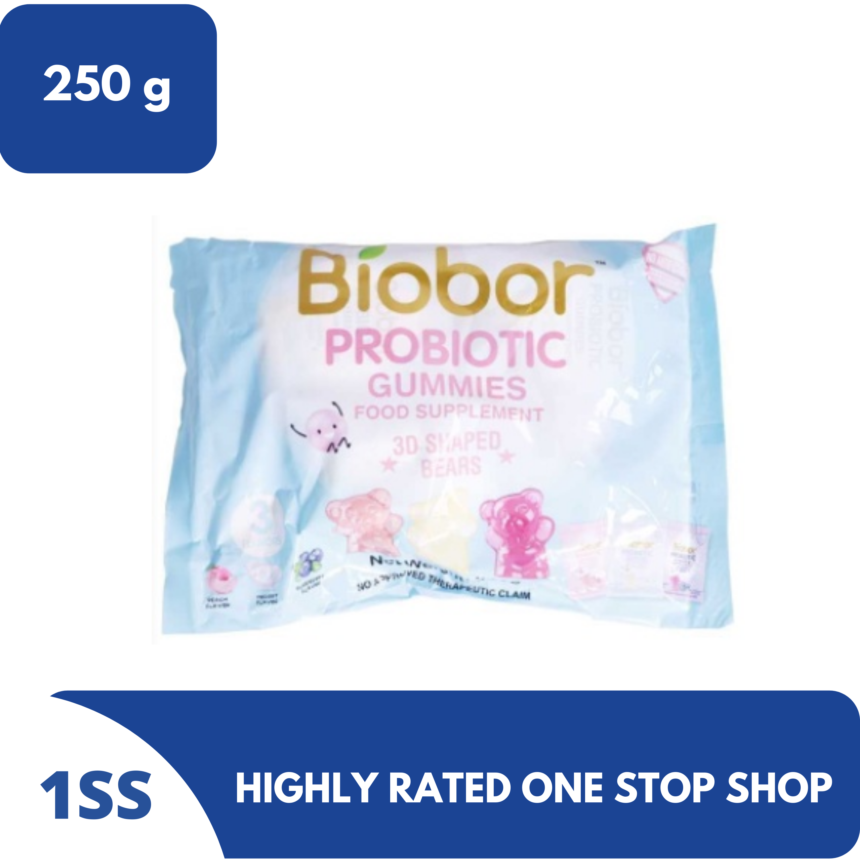 Biobor Probiotic Gummies Food Supplement 3D Shaped Bears, 250g | Lazada PH