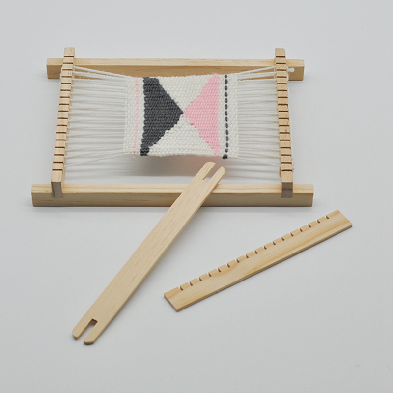Wood Knitting Weaving Loom Tapestry Yarn Kit Handloom Machine DIY ...