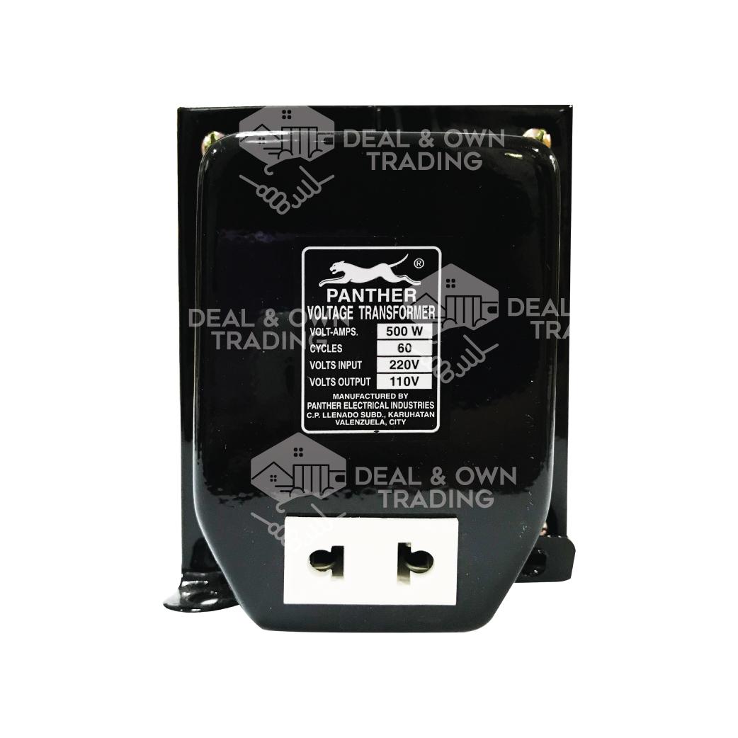 Panther 500W-110V Step-down Transformer 500 Watts Input 220VAC Output ...