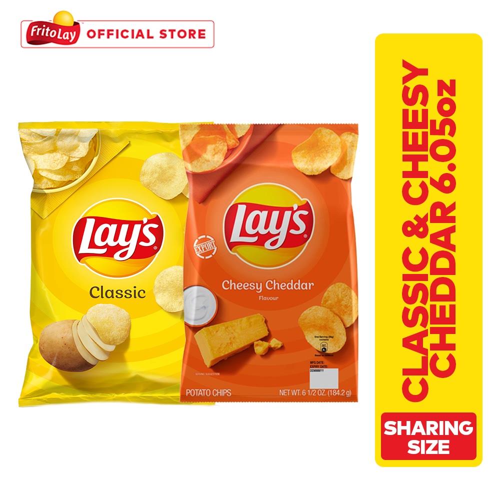Lay's Classic & Lay's Cheesy Cheddar 6.05oz | Lazada PH