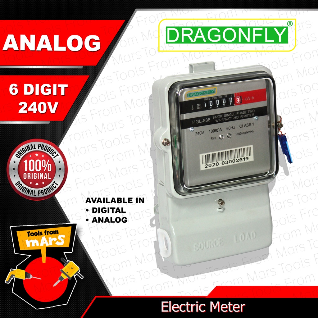DRAGONFLY Electric Meter KWH Submeter DIGITAL / ANALOG ERC Approved ...