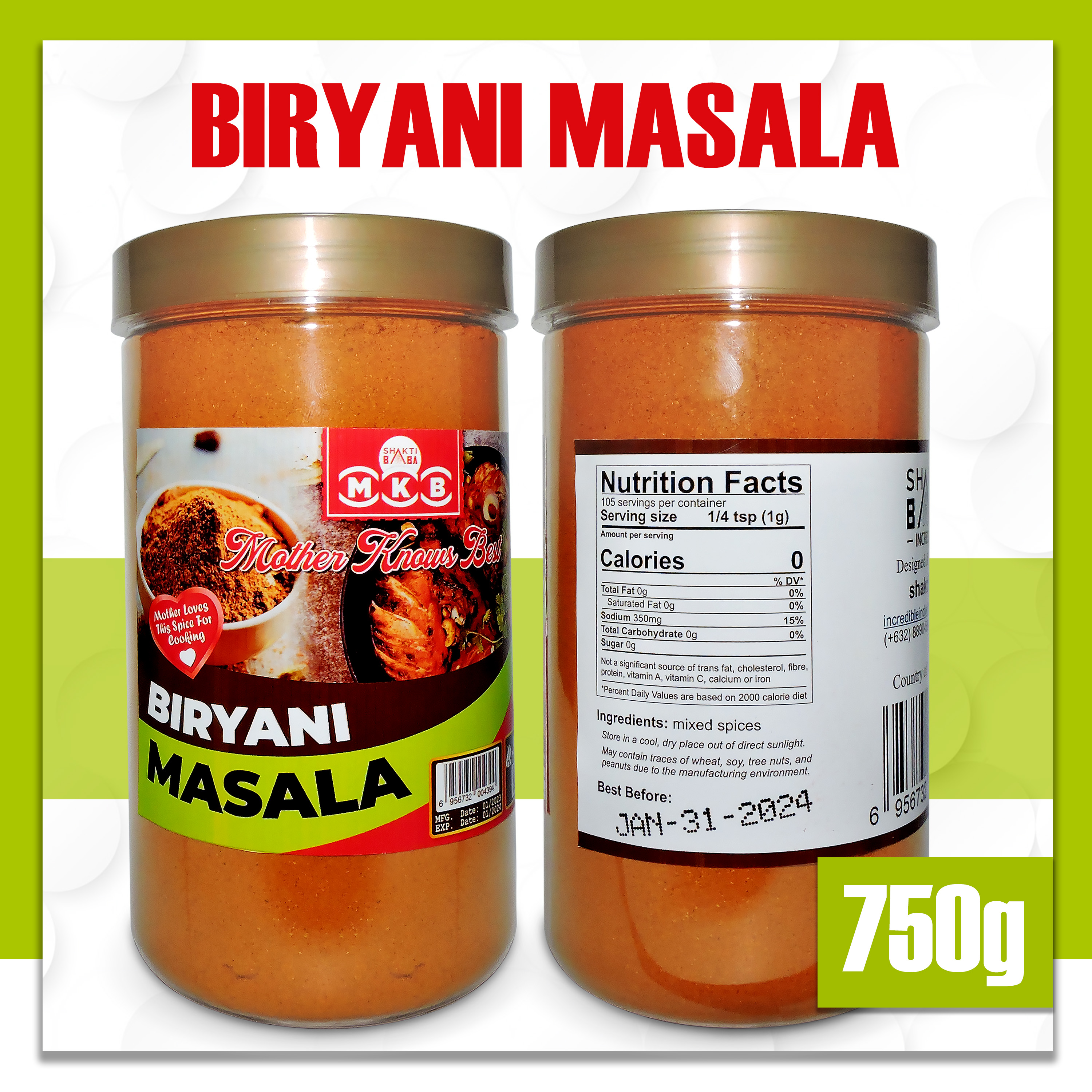Mother Knows Best Biryani Masala 750g Jar | Lazada PH
