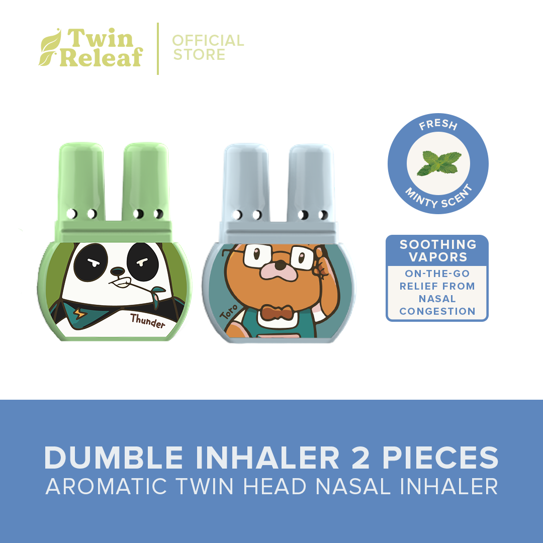 Twin Releaf Dumble Double Head Inhaler (x2) [Soothing Vapors, Relieves ...