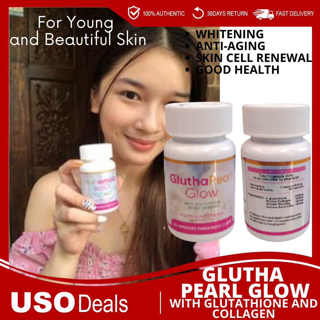 🔥👱‍♀️[100% ORGANIC GLUTHA PEARL GLOW ]👱‍♀️🔥 COLLAGEN + PEARL POWDER + L ...