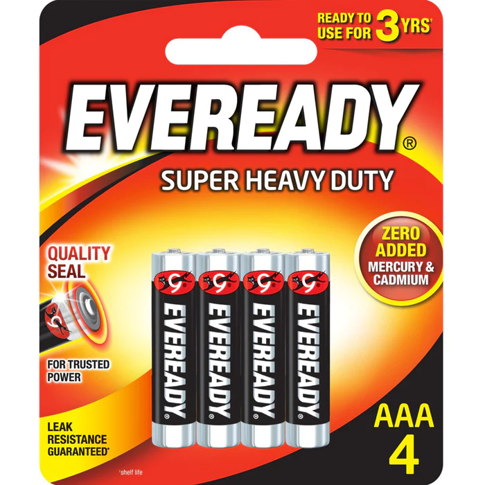 HS Eveready Super Heavy Duty Battery AA-12 Packs, AAA-10 PACKS (1 box ...