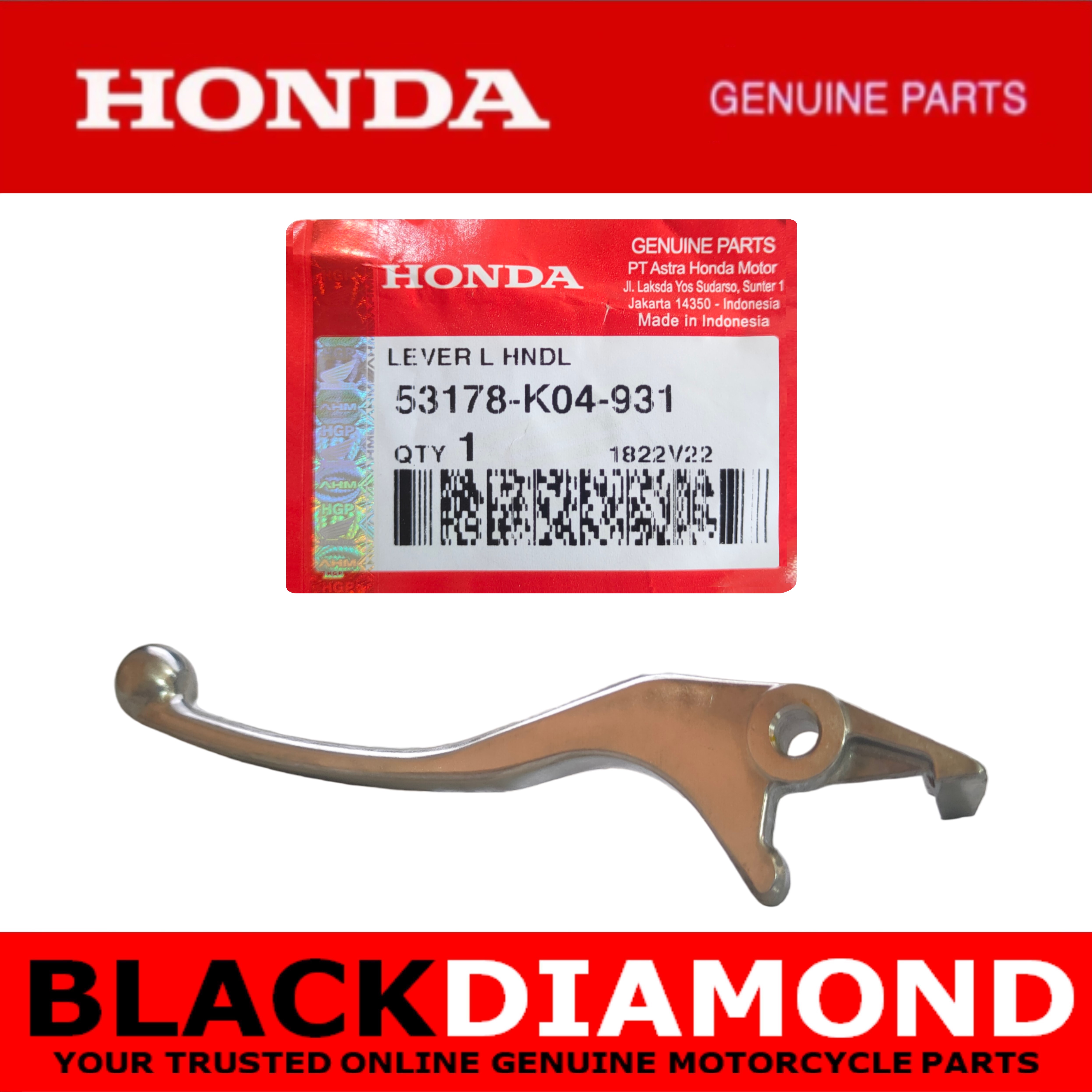 JOEY - ORIGINAL HONDA PCX 160 | LEVER, LEFT BRAKE HANDLE | PART NUMBER ...