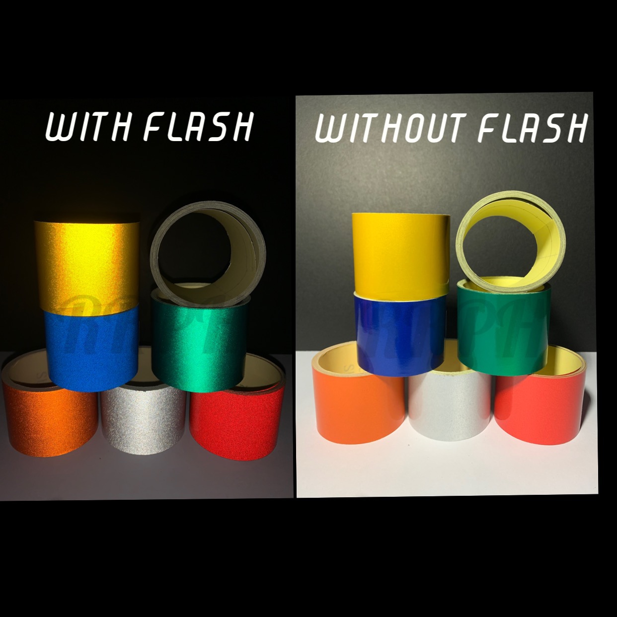 Reflector Sticker 1/2/3/4/6 Inches x 150 FT // Waterproof/Sunproof Self ...