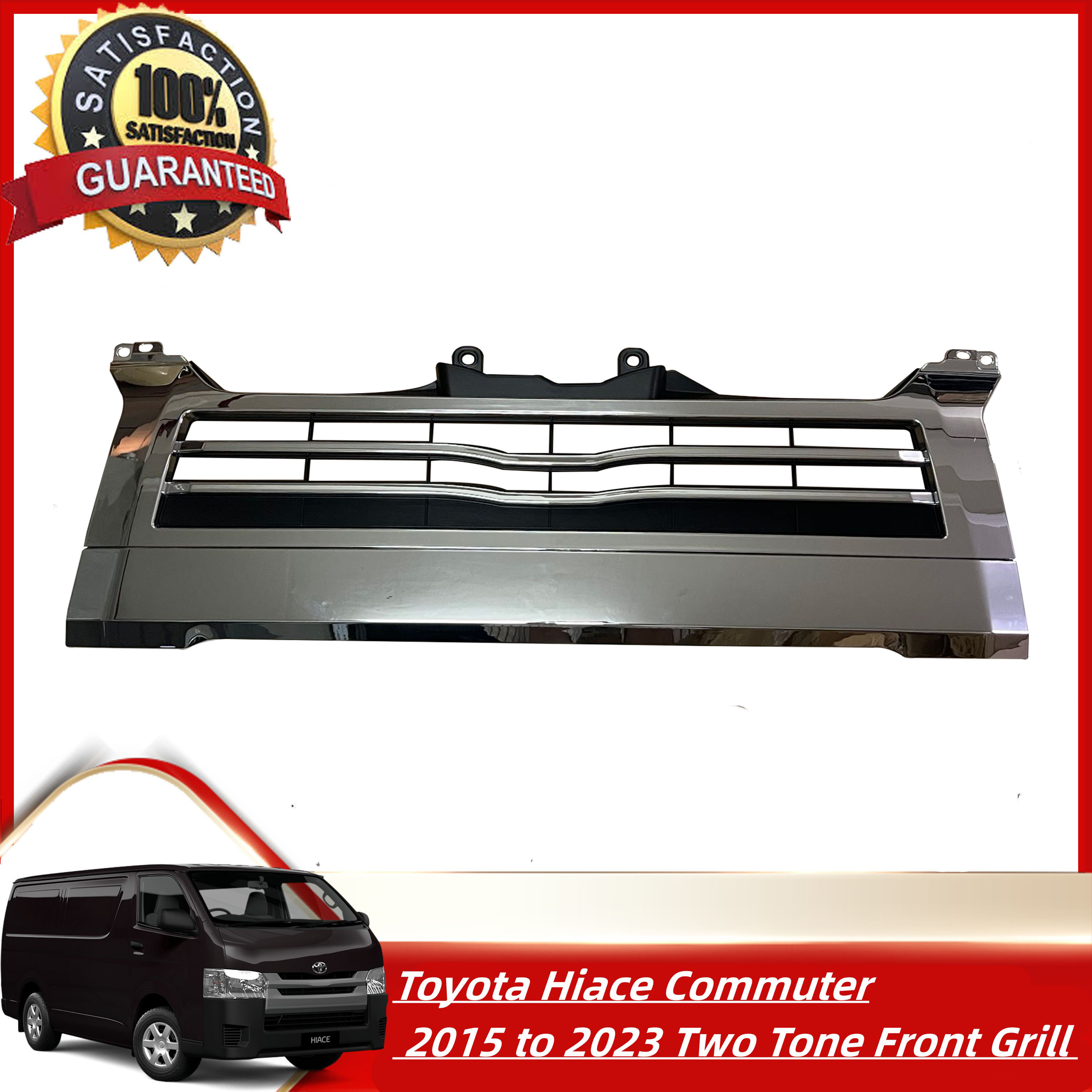 Toyota Hiace Commuter 2014 to 2023 Front Grill Chrome Grill SG Type ...
