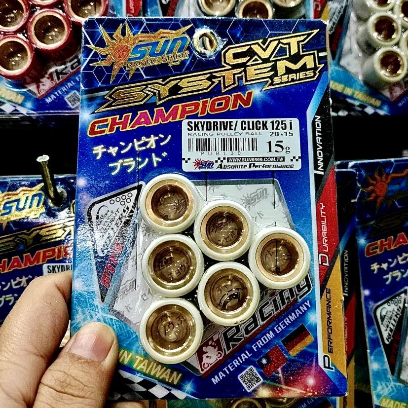 SUN RACING CVT PULLEY FLYBALL for HONDA CLICK/SKYDRIVE/GY6/PCX/ADV ...