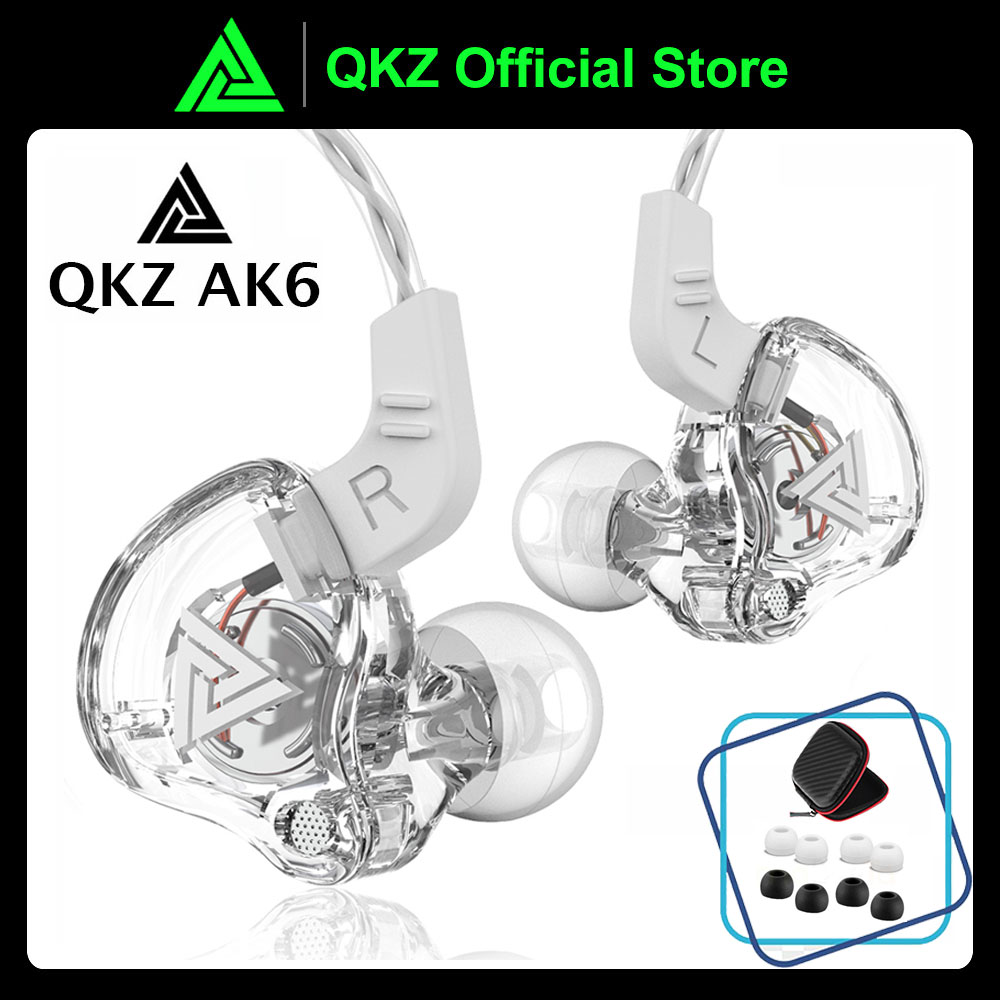 QKZ AK6 106dB 1.2m High Fidelity Wire Earphones Universal 3.5mm Sports ...