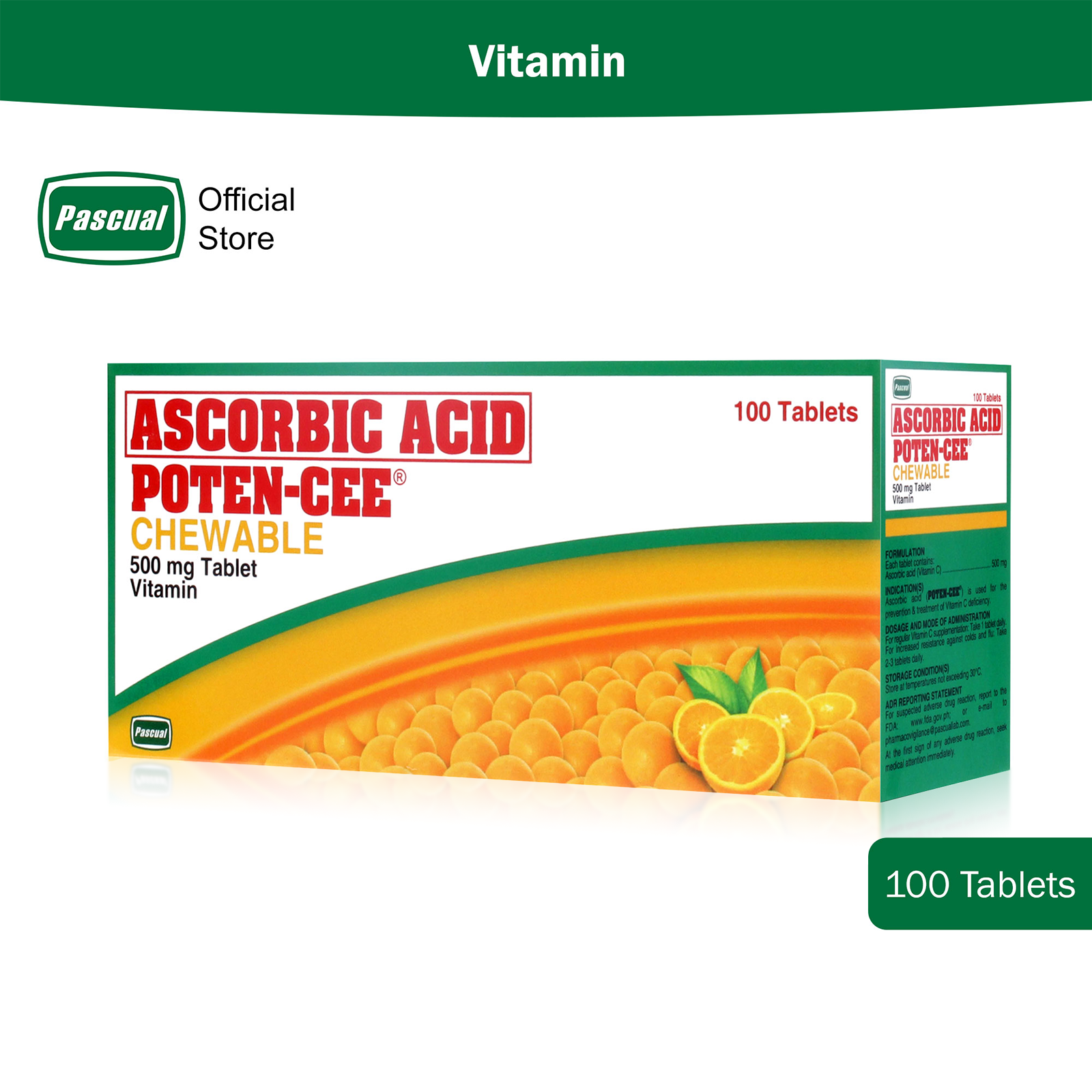 Poten-Cee Chewable 100s | Lazada PH