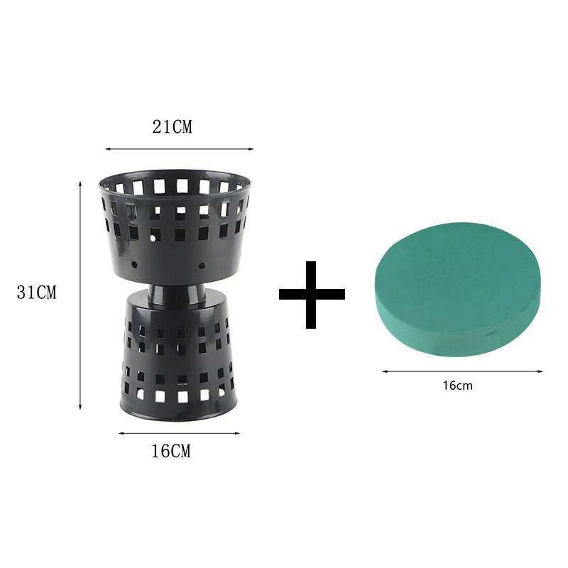 Flower Artifact Bouquet Standee Plastic Bucket Cylinder Floral Base ...