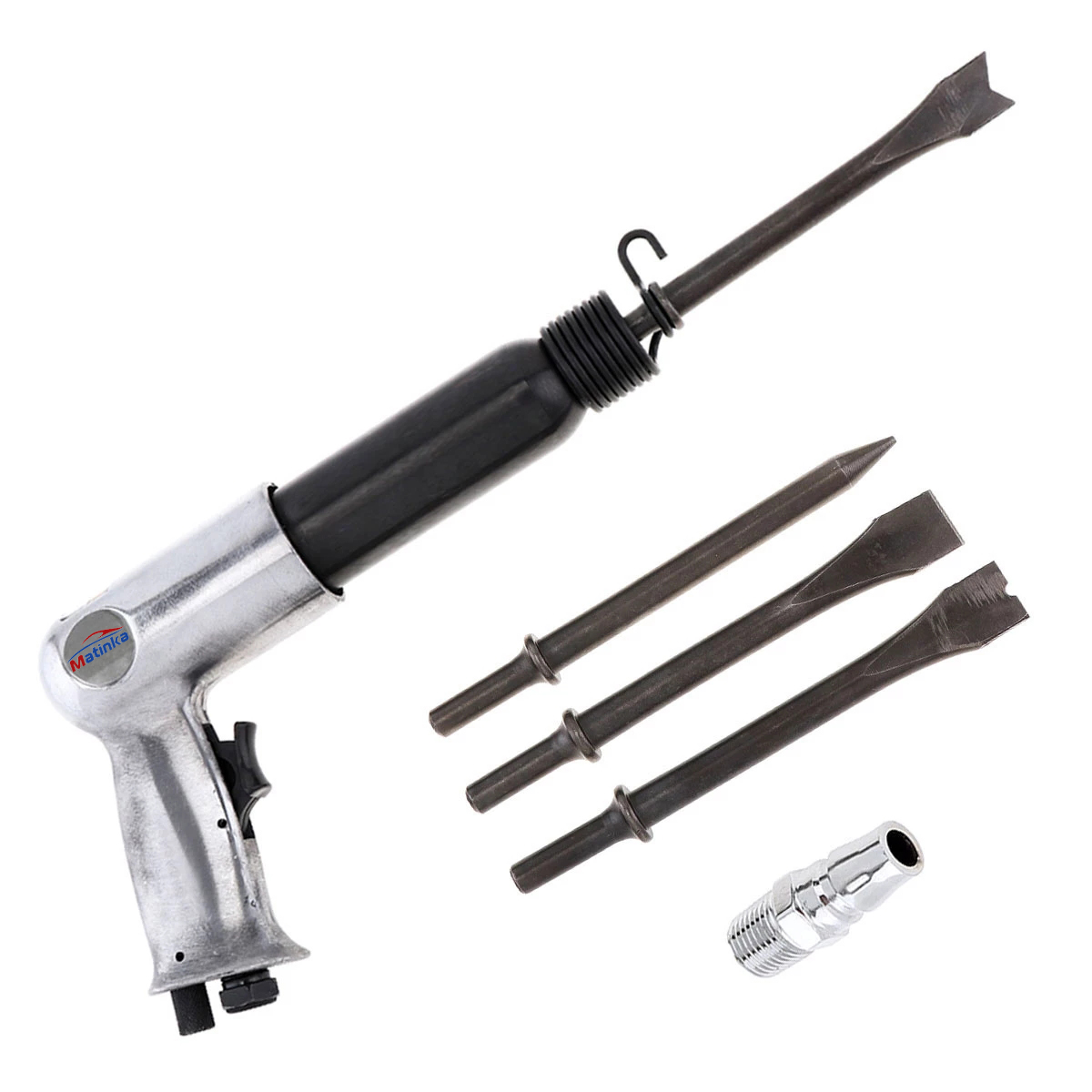 250mm Mini Air Shovel Gun with 4 Chisels Pneumatic Pistol Gas Hammer ...
