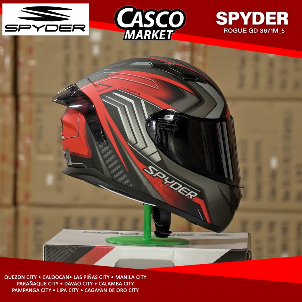 SPYDER ROGUE GD FULL FACE DUAL VISOR HELMET MOTORCYCLE HELMET | Lazada PH