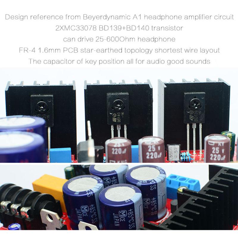 Base on Beyerdynamic A1 Headphone Amplifier Mc33078 Bd139 Bd140 ...