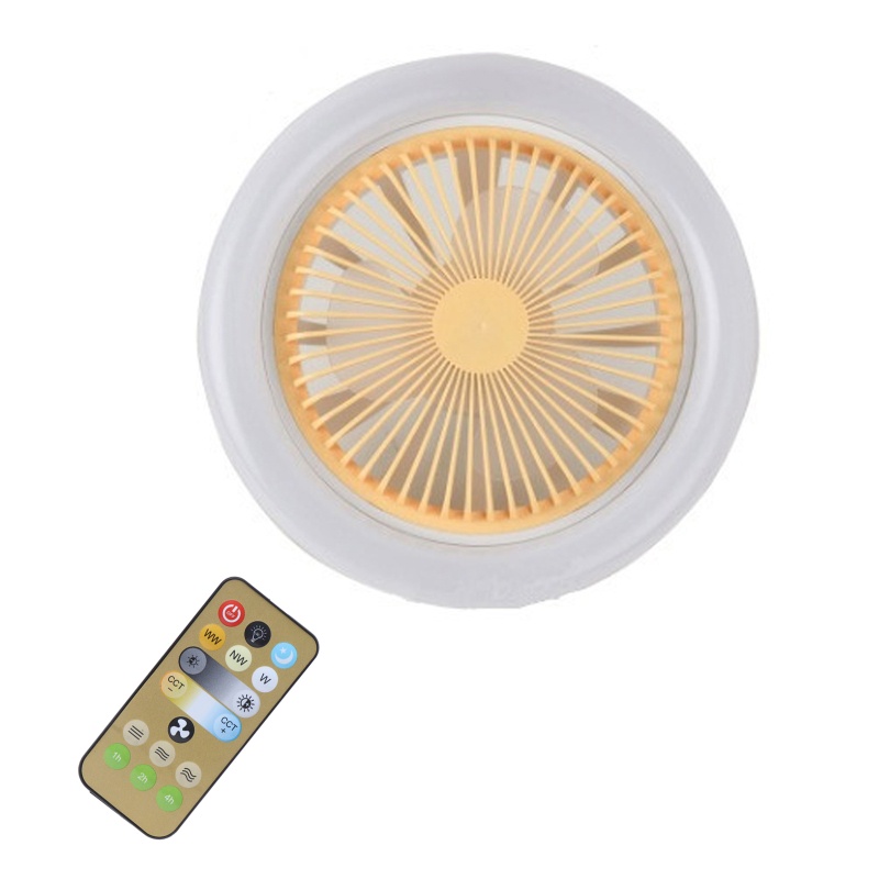 【COD】Ceiling Fans with LED Light 3-Bladeless E27 Lamp Head Fan Light ...