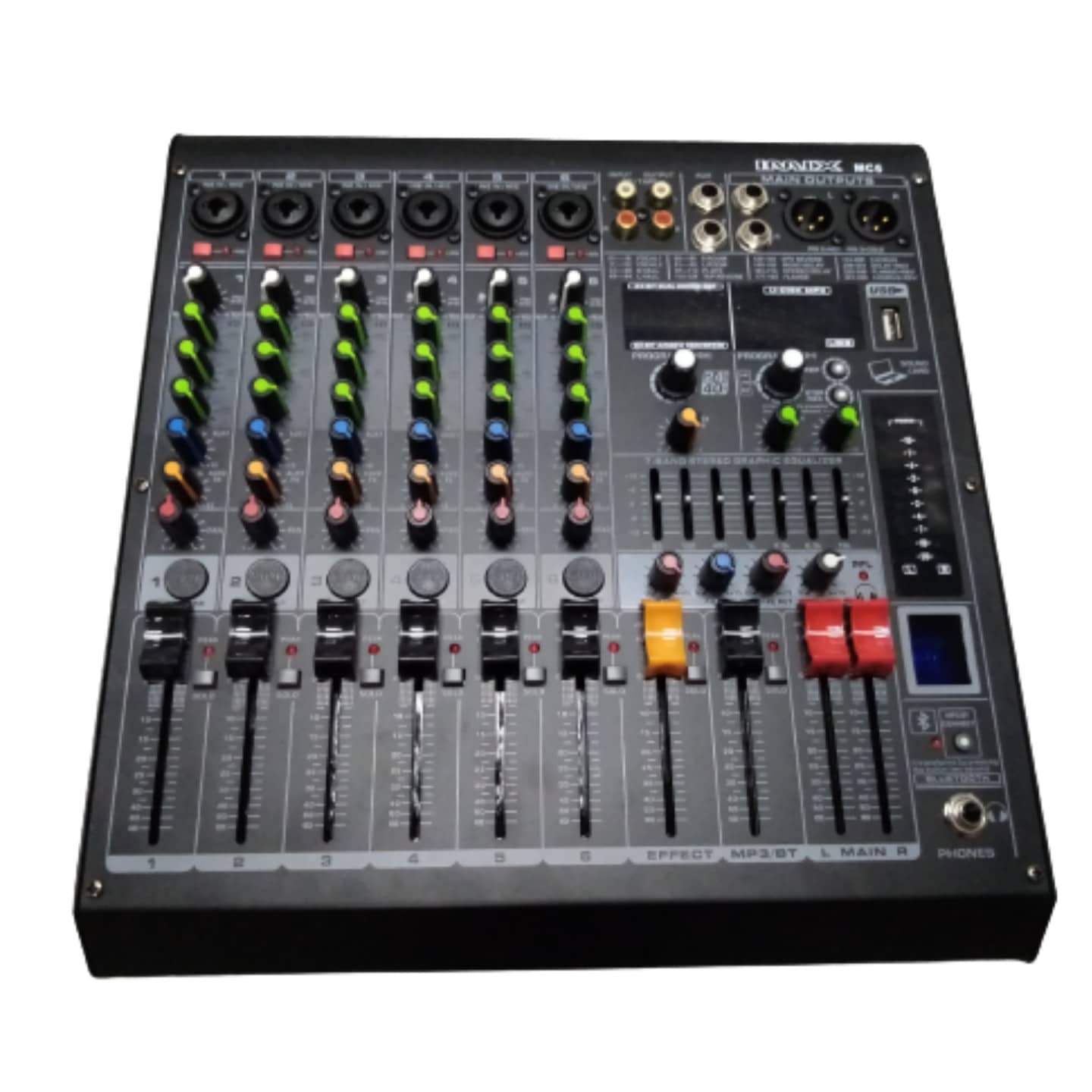 IMIX MC-4 4channel audio mixer w/ 256DSP effects 2AUX 7Band EQ USB BT ...