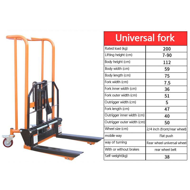 CHUANGCHAO Hydraulic Stacker,hydraulic forklift,hydraulic trolley, load ...