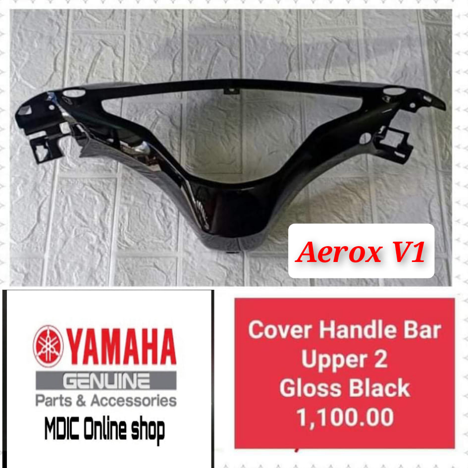 AEROX V1 COVER HANDLE BAR UPPER 2 GLOSS BLACK YAMAHA GENUINE PARTS ...