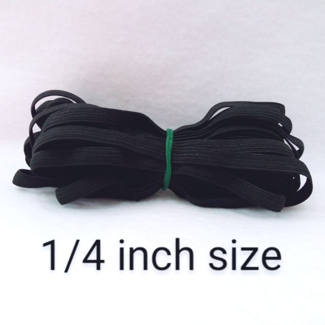 10yards 1/4 inch BLACK Super Wendy Garter Size 1/4 retail by ...