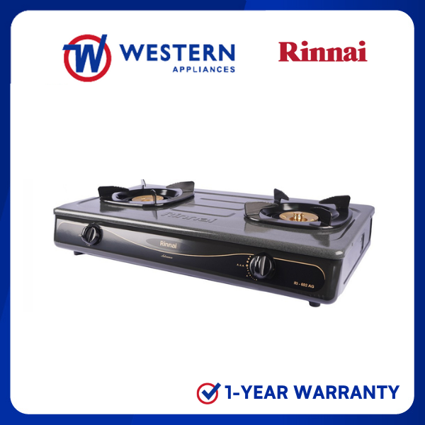 Rinnai RI602AG Double Burner Gas Stove, Anti-Scratch Top Plate | Lazada PH