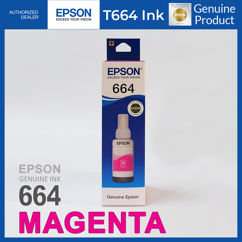 Epson 664 Magenta Ink Brand New Original Epson Ink for Epson L120 L121 L220 L360 Other L Series ...