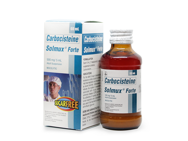 Solmux Carbocisteine Forte Suspension 500mgX 60mL | Lazada PH